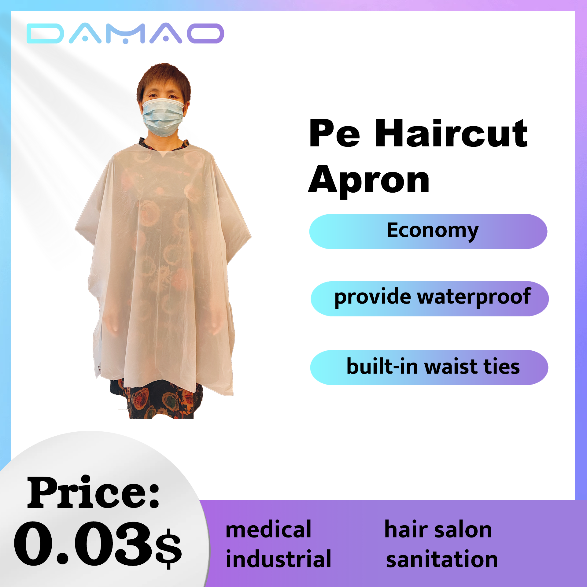 Disposable Plastic Haircut Apron - Damao